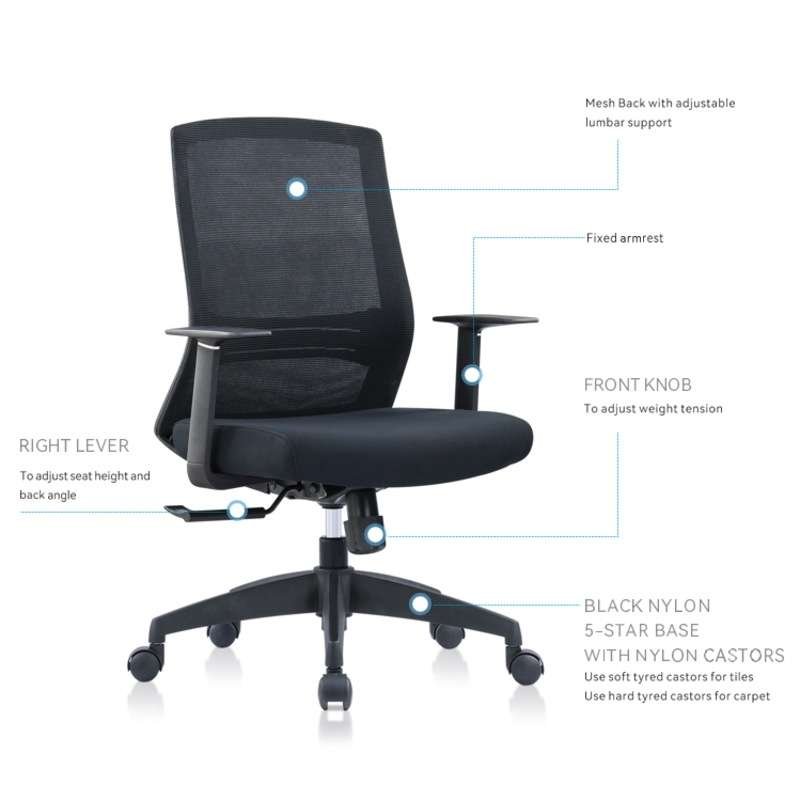 Brand New York Mesh Mid Back Office Chair – Low Cost Office Furniture